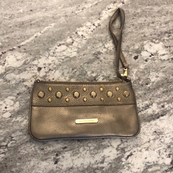 Michael Kors | Bags | Michael Kors Leather Studded Wristlet | Poshmark